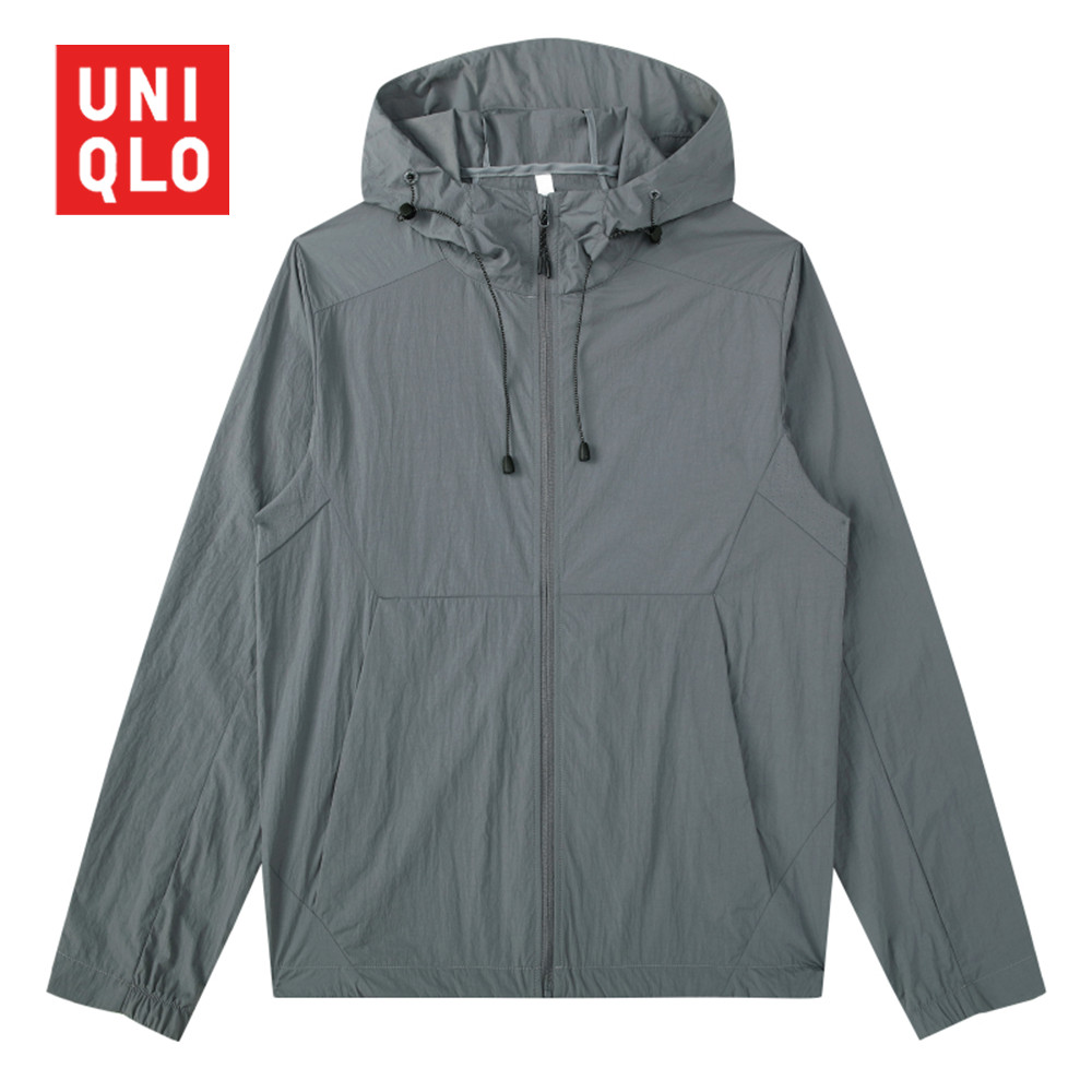 [S-4XL]Uniqlo High Quality Men's Jackets Outdoor Sports Hooded Cycling ...