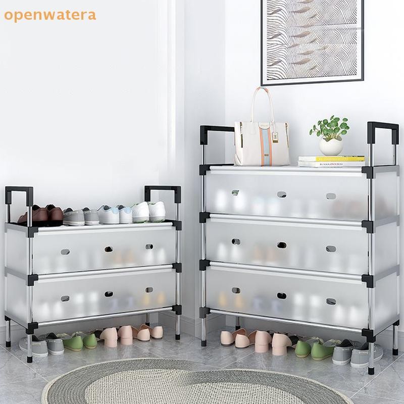 openwatera Multi-purpose Shoe Rack Steel Frame With Lid 4/5 Floors Dust ...