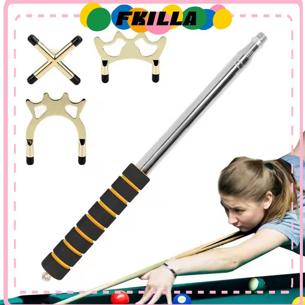 FKI Telescopic Billiards Pool Cue, Removable Bridge Head Stainless ...