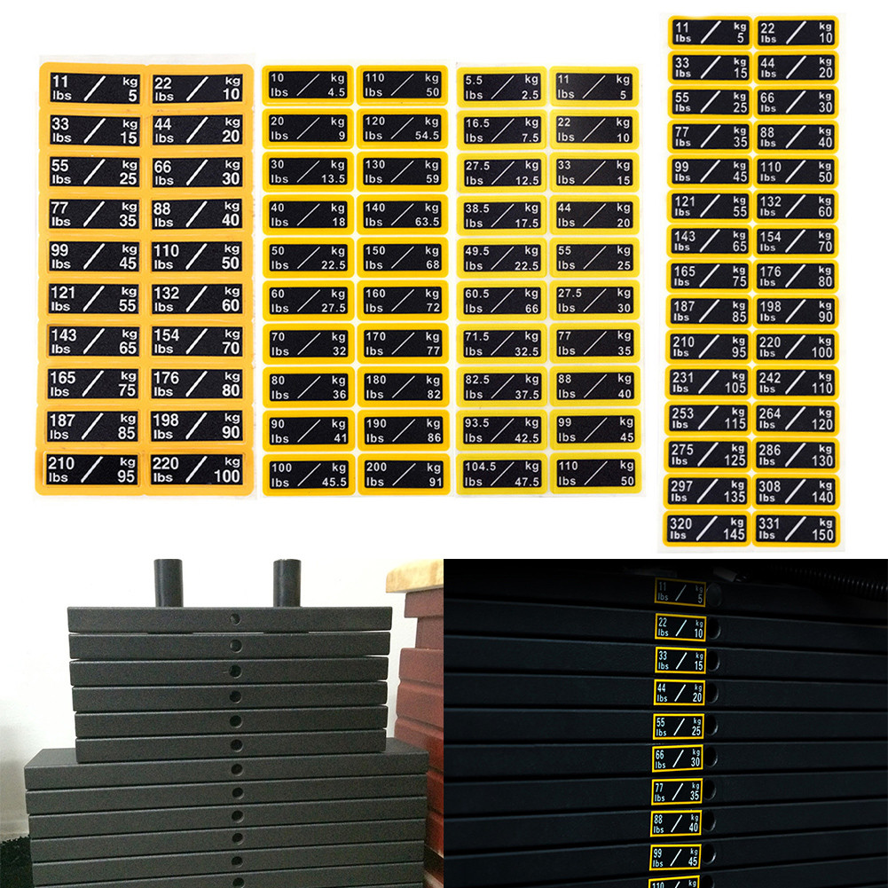 Durable Weight Stickers for Dumbbells and Barbells Easy to Remove ...