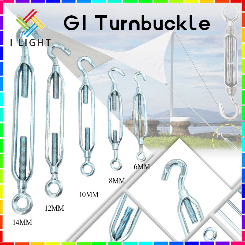 （Fast Delivery）GI Turnbuckle 1/4''-9/16''（6MM-14MM）Hook And Eye ...