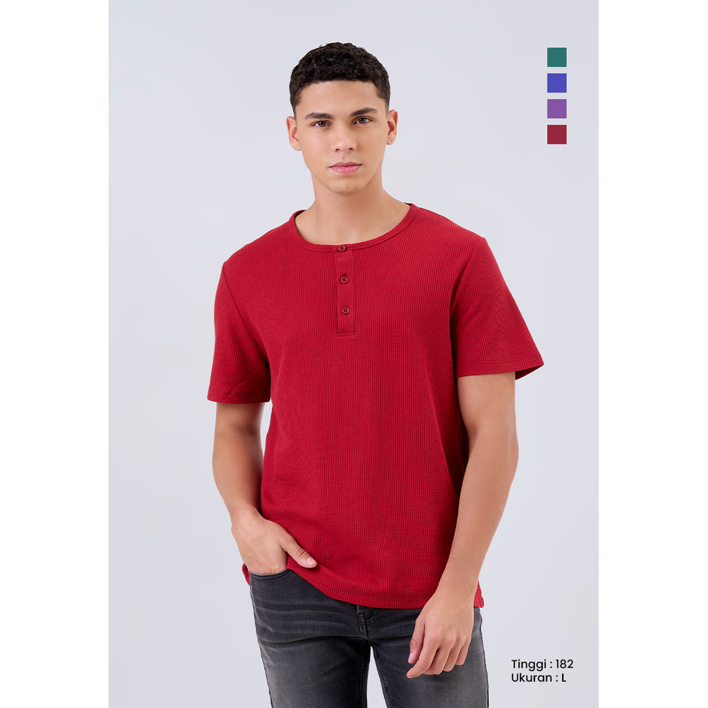 MANZONE - Valero Slim Fit Men's Short Sleeve T-Shirt - Red | Shopee ...