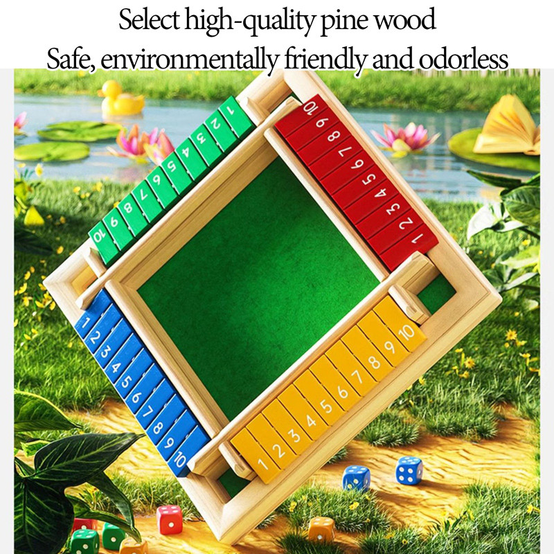 Wooden Four-Sided Flip & Match Math Game - Interactive Parent-Child ...