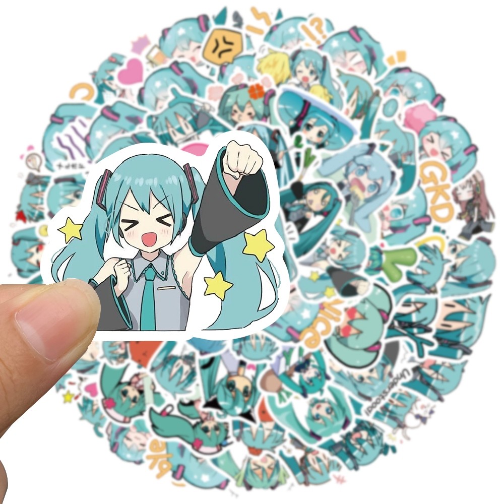 Hatsune Miku Cute Pack Stickers Waterproof Vinyl Stickers-Aesthetic ...