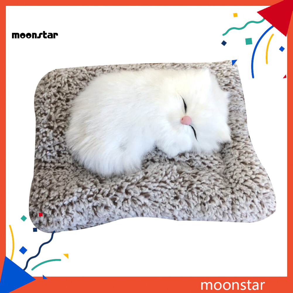 MOO Simulation Sleeping Cat Plush Bamboo Charcoal Doll Car Dashboard ...