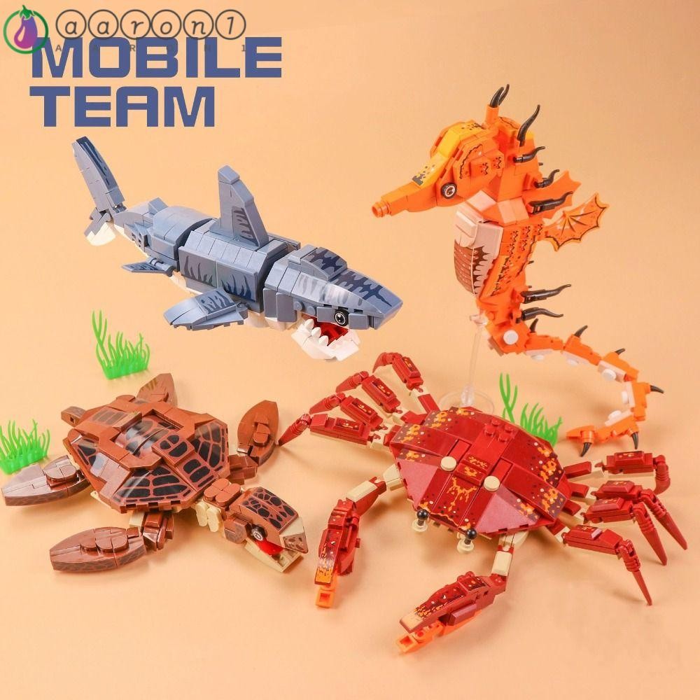 AARONB DIY Ocean Animals Building Block, Shark Lobster Robot ...