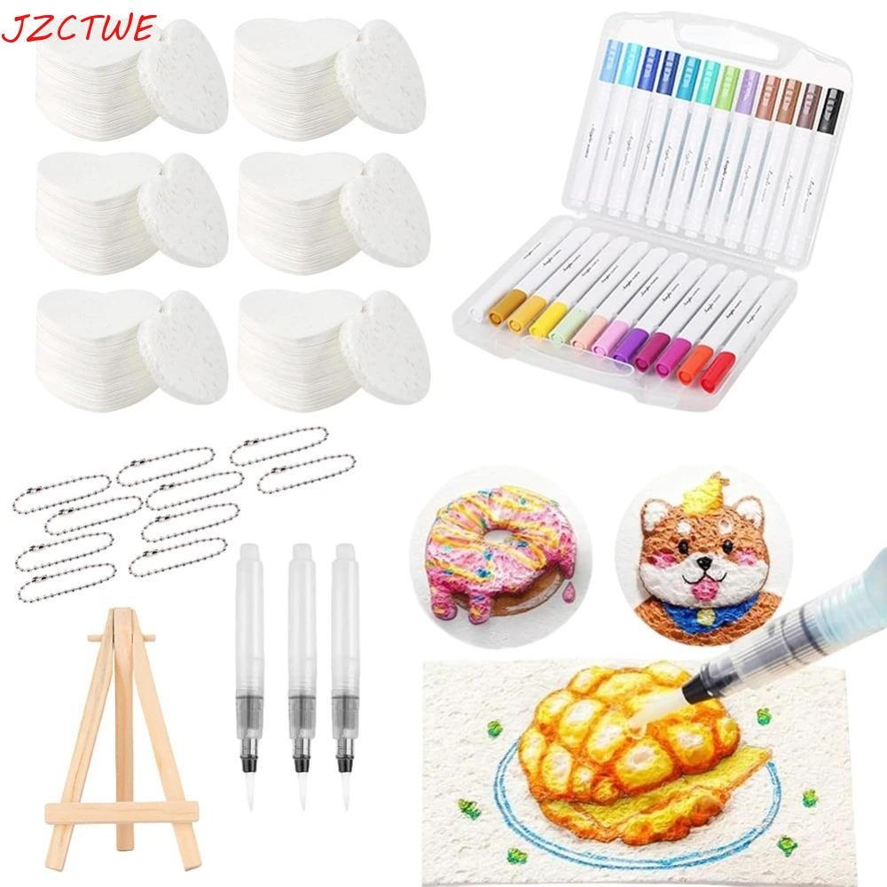 JZCTWE DIY Magic Puffy Paint, Blank Painting Paper With Easel 3D Drawing Magic Canvas ...