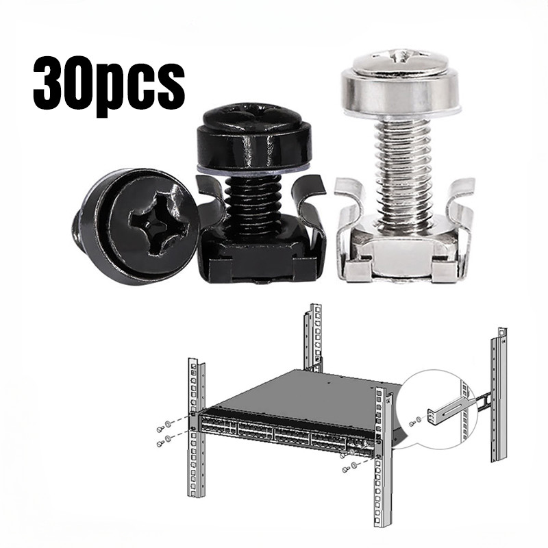 [PREMIUM QUALITY] M6x16mm 30pcs Rack Mount Cage Nuts Screw Buckle Nut ...