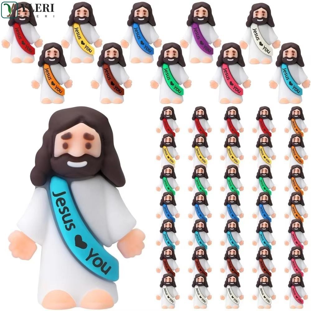 YLERI 20pcs Miniature Jesus Statues, Christian Unique Tabletop ...
