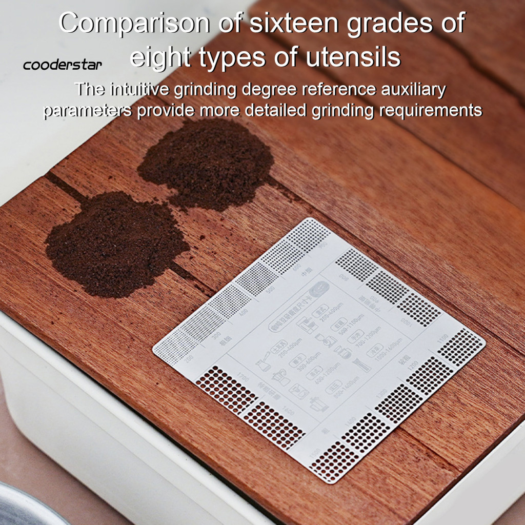 COOD Coffee Grind Reference Card Grind Size Guide Chart Stainless Steel ...