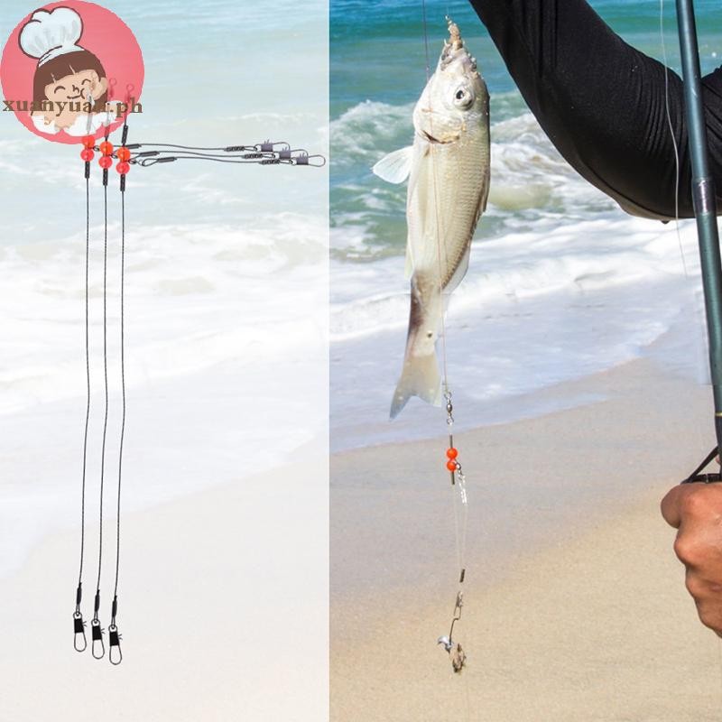 XUAN FishTrip Fishing Line Rig With Lure Swivel Snap Stainless Steel ...