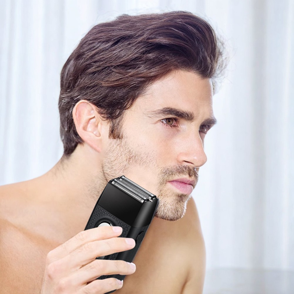 Portable Mens Travel Facial Hair Razors With 2 Floating Blades LED ...