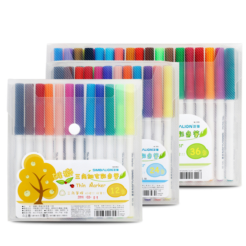 Penlab 12 Color Thin Marker Pens Set Fine Point Drawing Liner ...