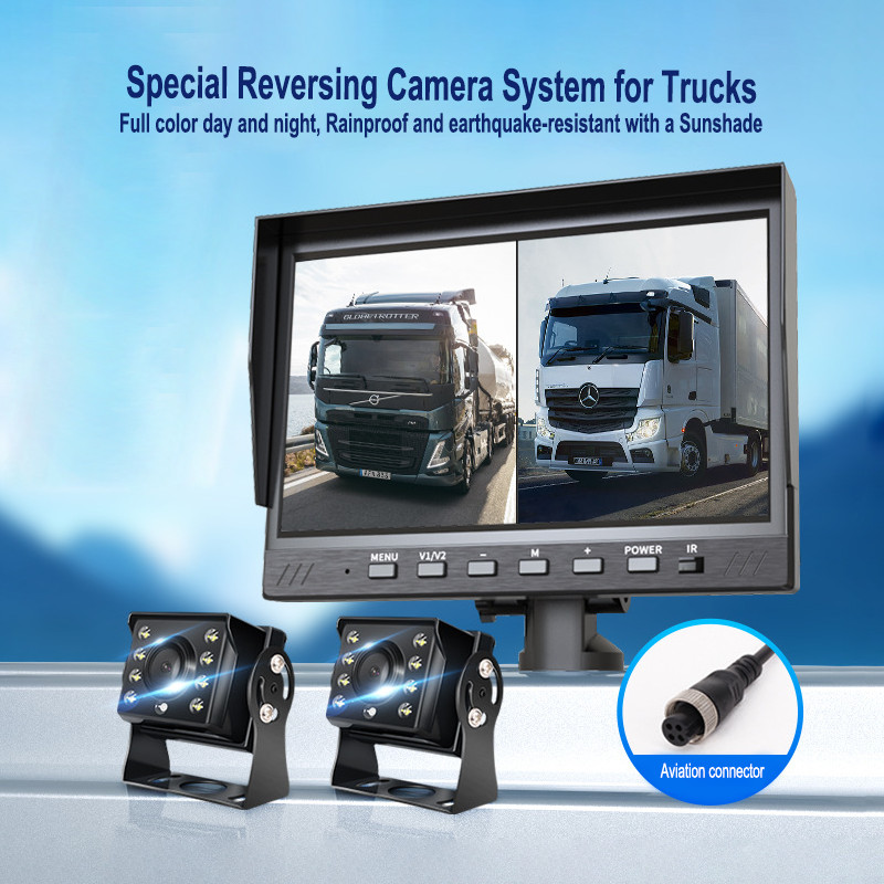 Truck Blind Spot Monitoring System with AHD 1080P Camera + 7"/10 ...
