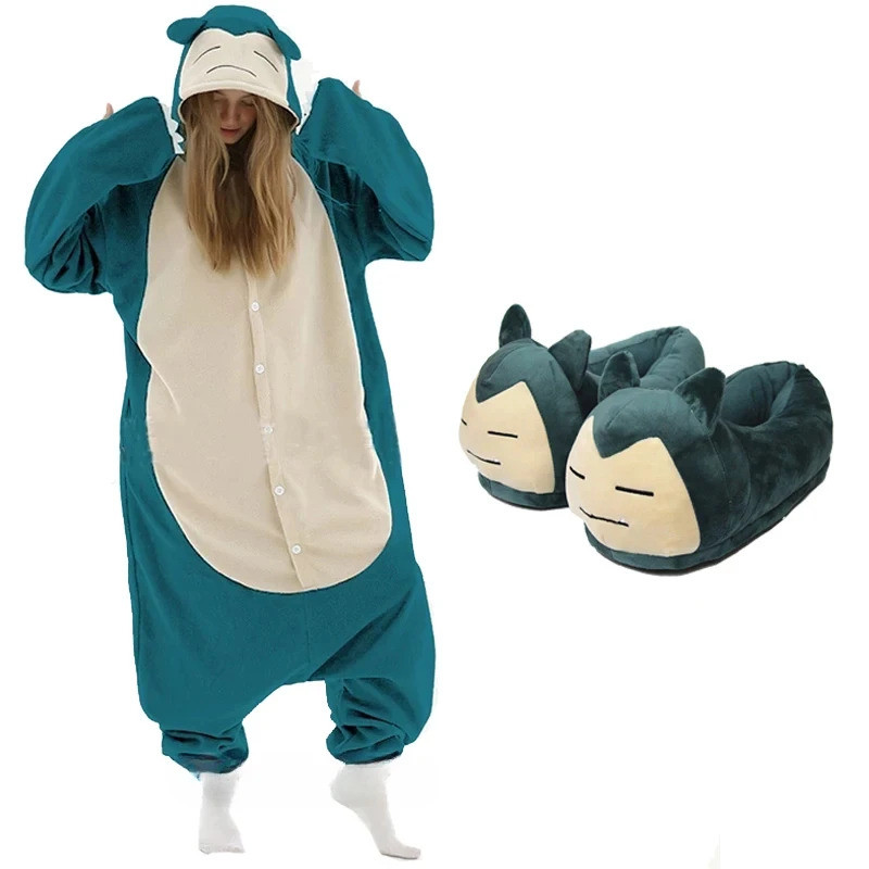 Animal Kigurumi Unicorn Snorlax Cartoon Suit Women Pajama Anime Onesies ...
