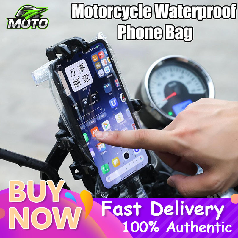 [M.O motorcycle] Waterproof Motorcycle Phone Bag - Handlebar Mount Case ...