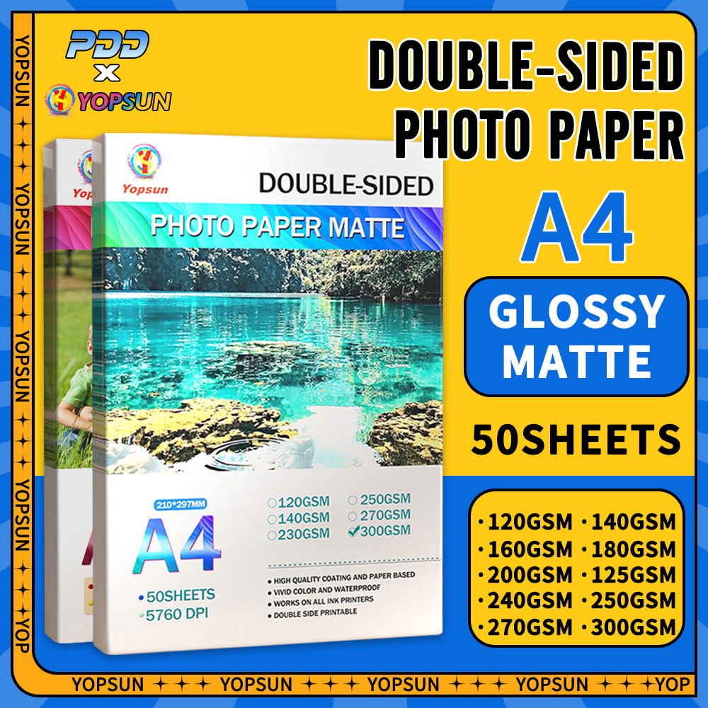 A4 Double Sided Photo Paper Glossy & Matte Yopsun Brand High Quality ...