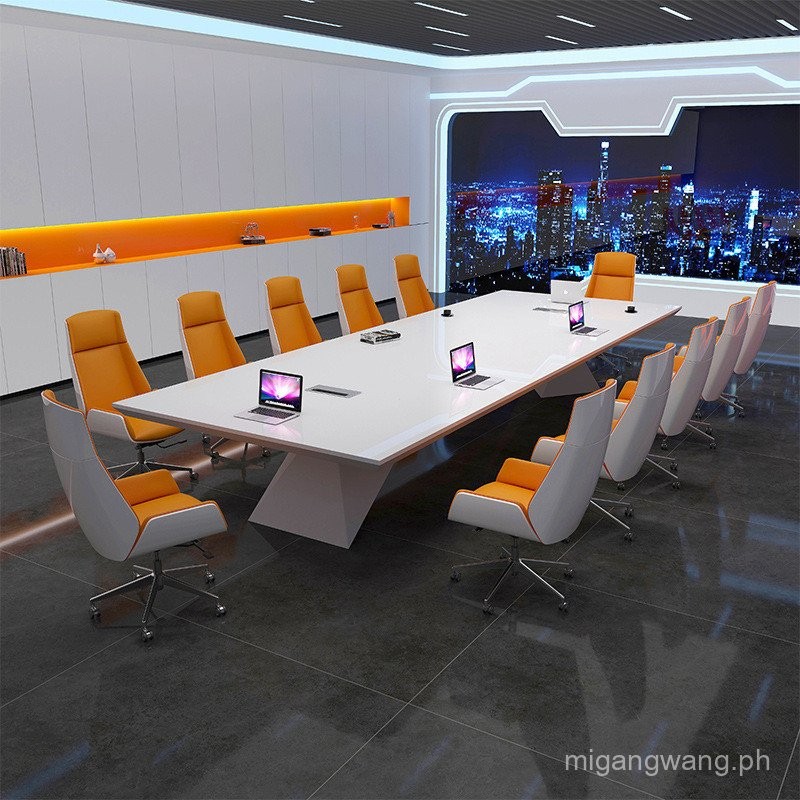 【FYS】Paint Conference Table Simple Modern Table Chair Combination Long ...