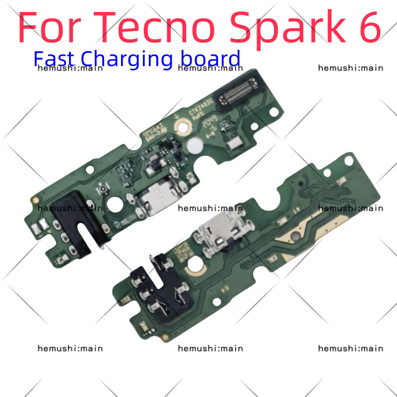 Charging charger port board For Tecno Spark 6 KE7 Mainboard Flex USB ...