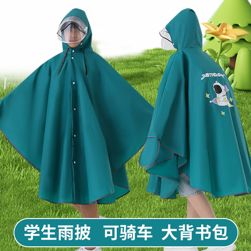 Children Children Raincoat Boys Girls Elementary School Students Dedicated Bicycle Raincoat with ...