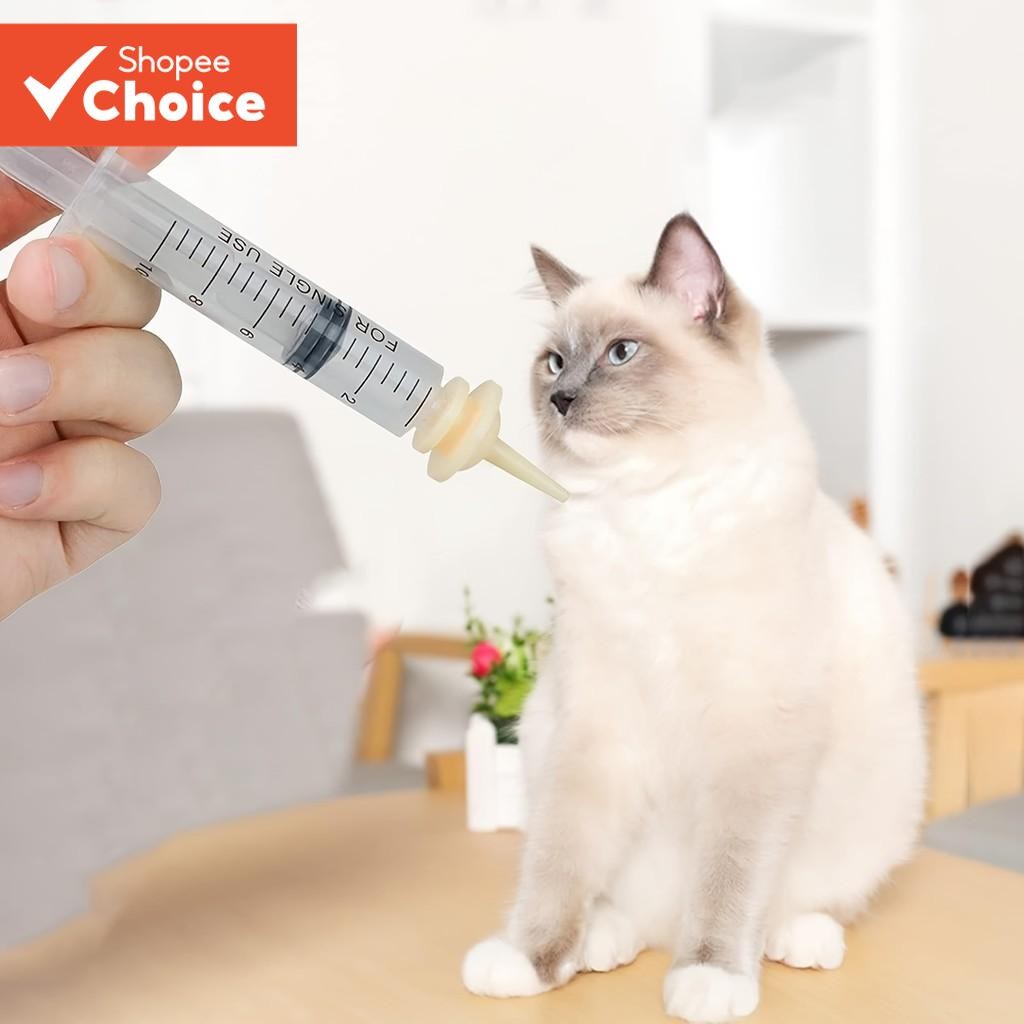 Silicone Material Kitten Nipples for Nursing, Reusable Kitten Syringe ...