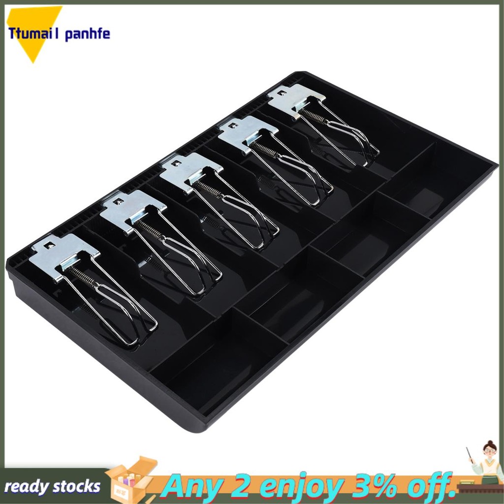 【ttumai4panhfe】5-Grid Money Cash Coin Register Insert Tray Replacement ...