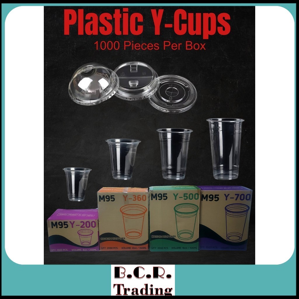 1BOX Disposable Plastic Y-Cups 8oz, 12oz, 16oz, 22oz - 1000pcs/2000pcs ...