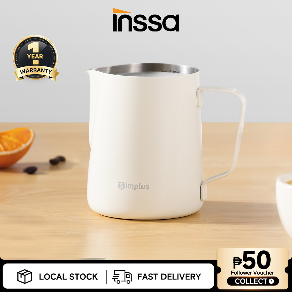 INSSA x Simplus Milk Frothing Pitcher 600mL Large Capacity 304 ...
