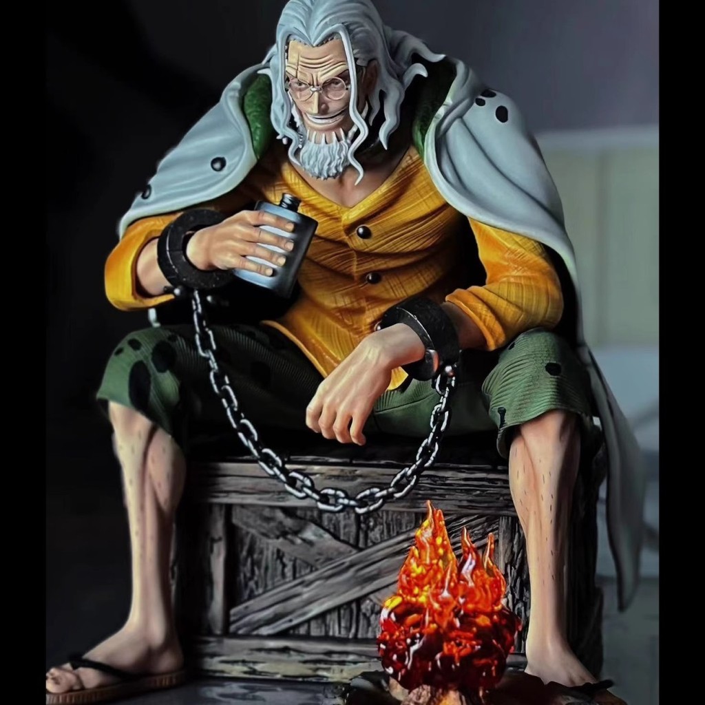 ASAI One Piece BT Rayleigh 16cm Sitting Figure with Bonus Campfire ...
