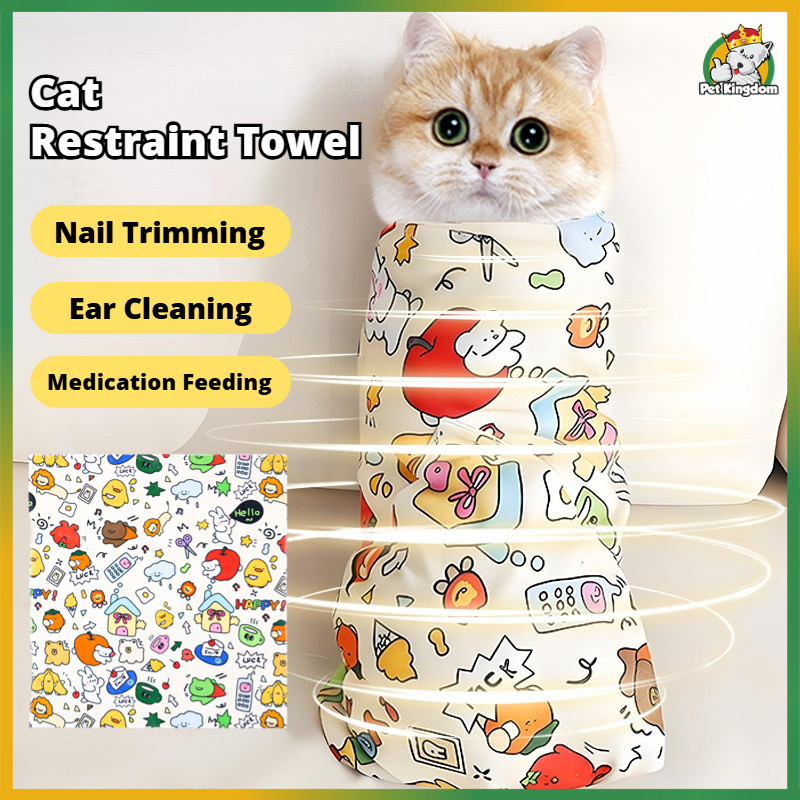 Multi functional cat wrap anti scratch and anti run cat fixed towel pet ...