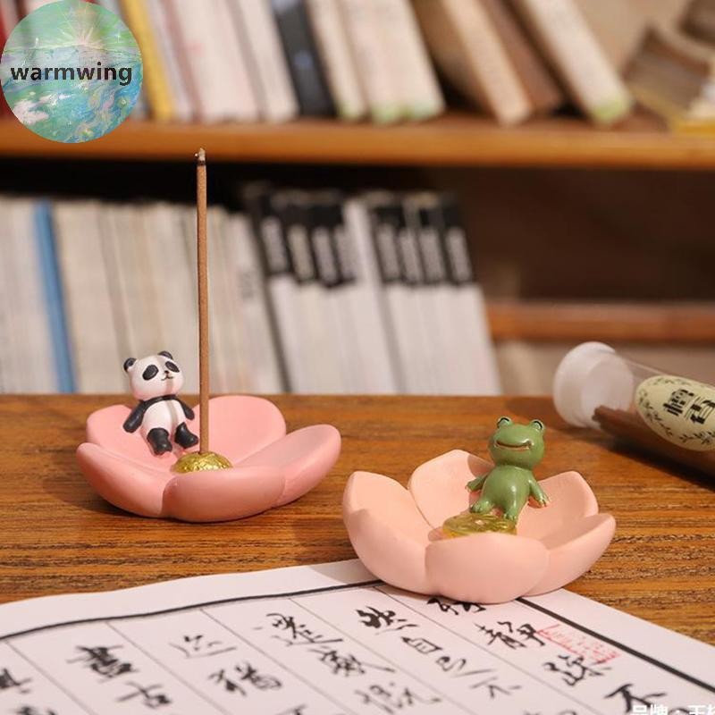 Warmwing 1Pc Resin Cherry Blossom Sakura Animal Incense Stick Burner Ash Catcher Incense Holder ...