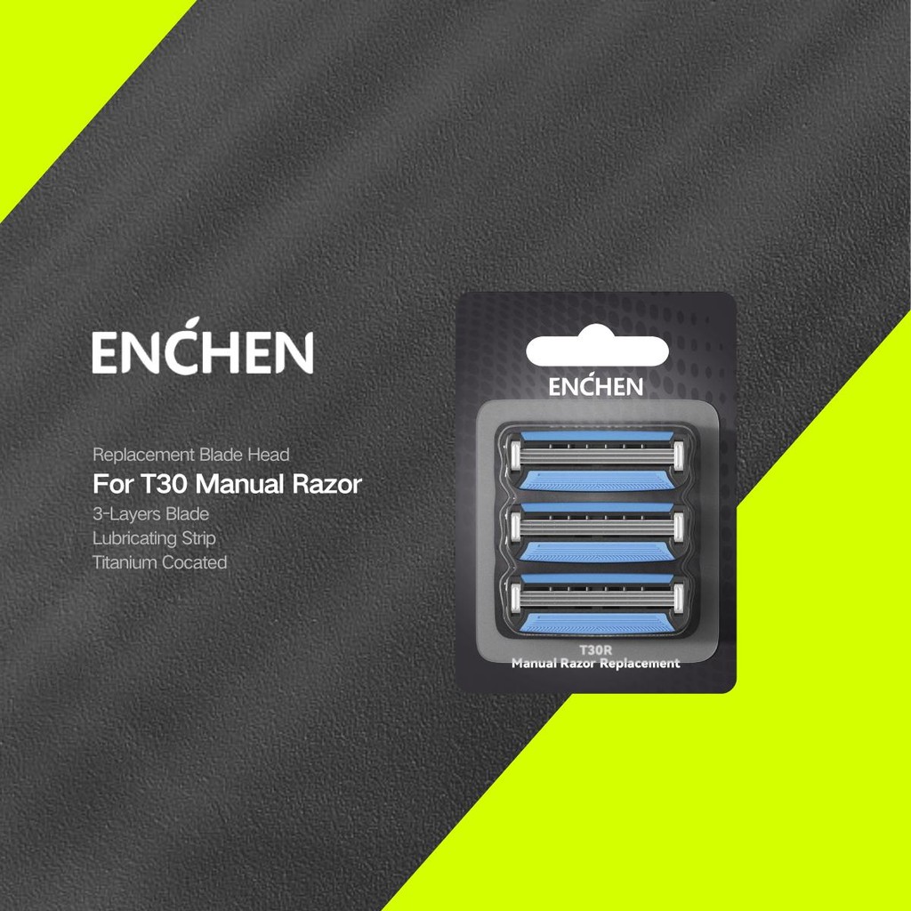 Enchen Replacement Blades for T30 Manual Razor-For Model: T30 Black ...