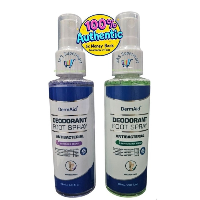 Dermaid Deodorant Foot Spray Antibacterial 60mL | Shopee Philippines