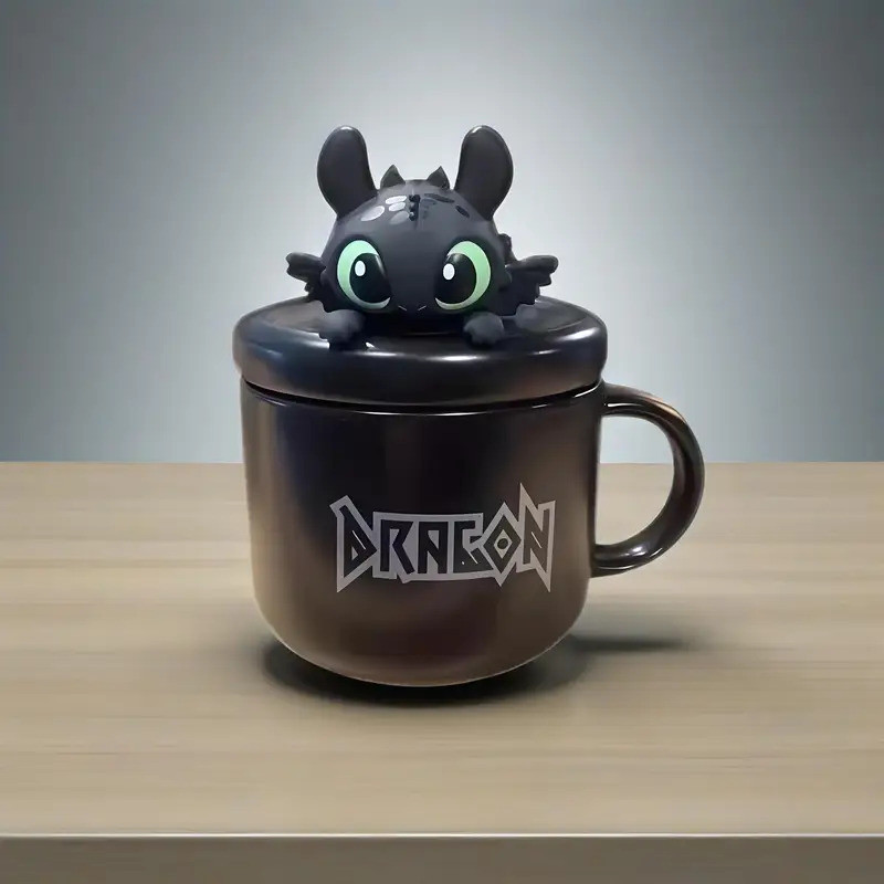 Film Park Souvenir Dinosaur Toothless Mug with Lid Ceramic Water Cup ...