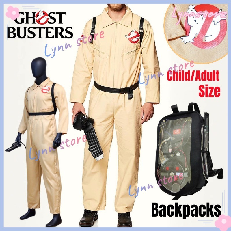 GHOSTBUSTERS Cosplay Costume&Backpack Party Carnival Cosplay Jumpsuits ...