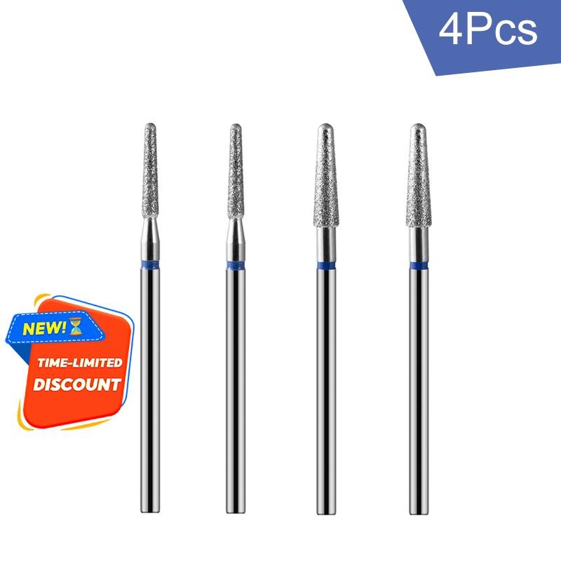 4Pcs Diamond Nail Bits Cutters Manicure Drill Bits Nail Accessories ...