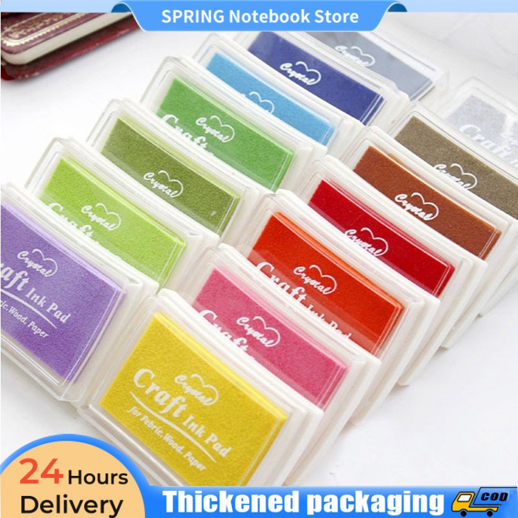 DIY Ink 15 Colors Craft Pad for Rubber Stamp Fabric Wood Paper ...