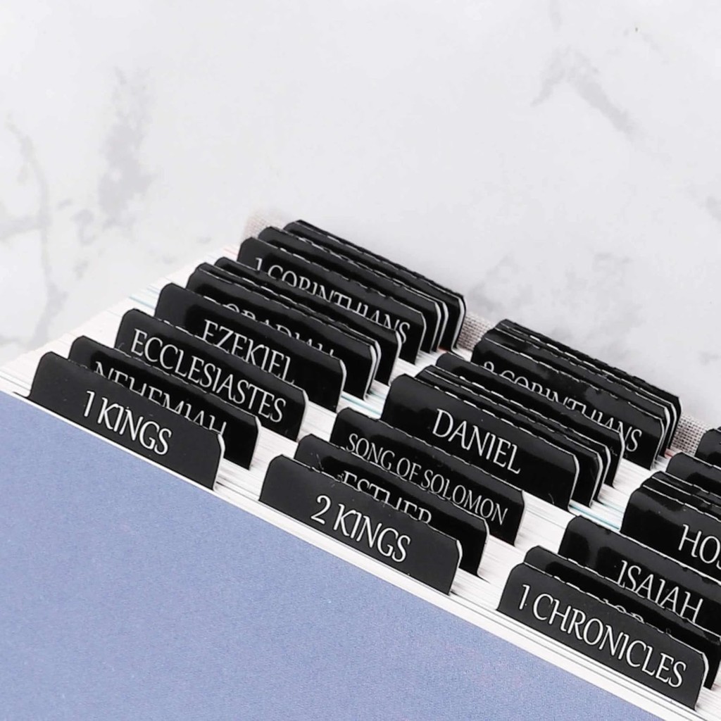 Pack Bible Labels 5 Sheets Bible Stickers Laminated Label Book Tabs for ...