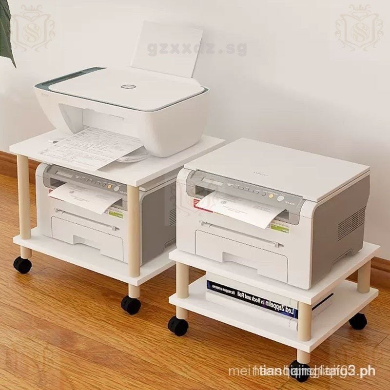 Printer Shelf Table Bottom Movable Two-Layer Holder Table Bottom Floor ...