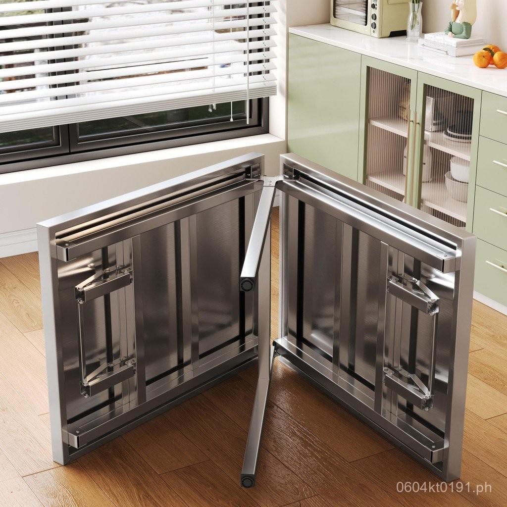 Stainless Steel Folding Table Outdoor Activity Desktop Table Stall ...