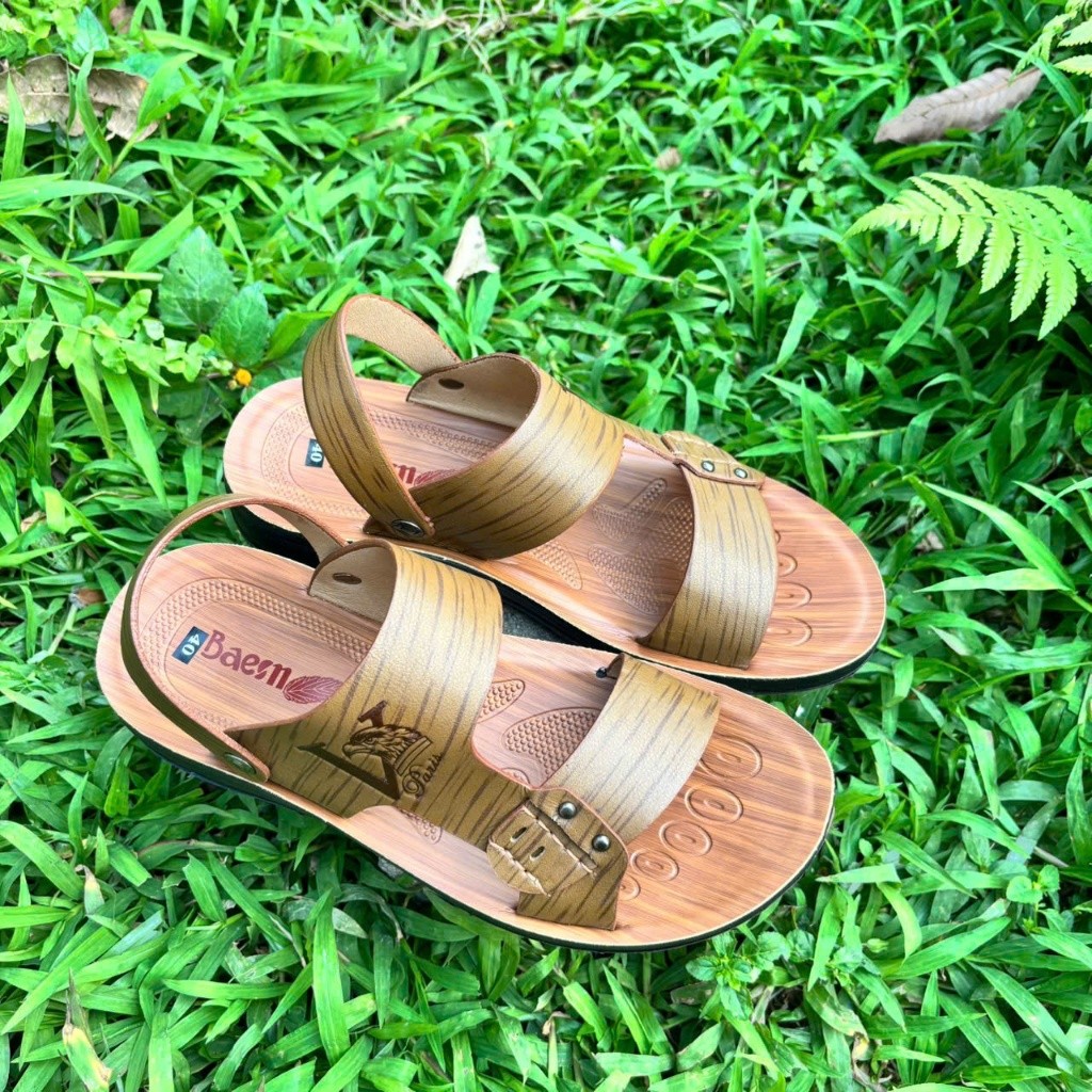 High-quality men's leather sandals, middle-aged men's sandals for dad ...