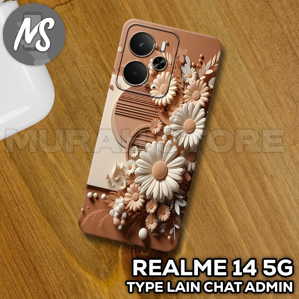REALME 14 5G/MS35 rubber Softcase/FLOWER motif/ REALME 14 5G case ...