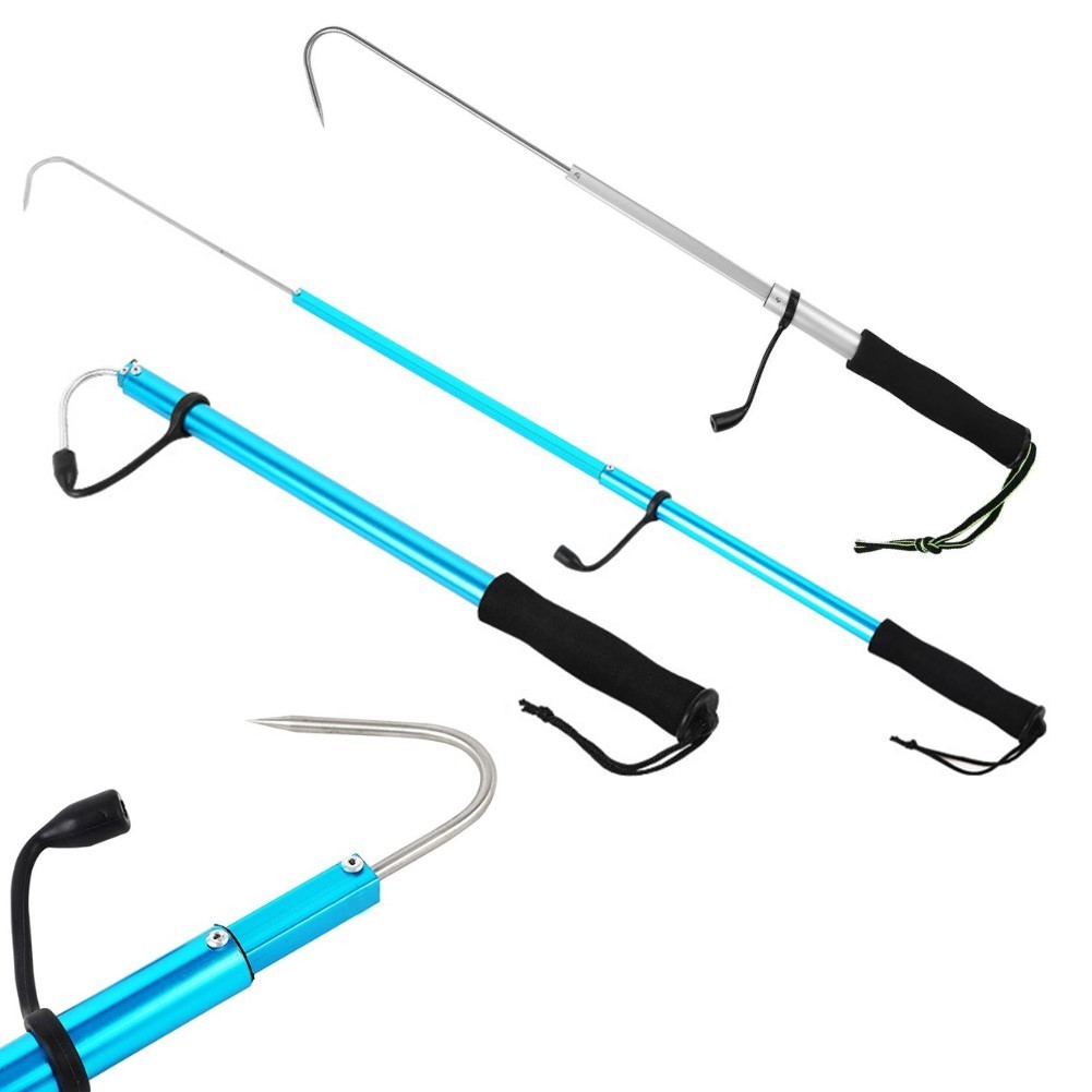New Telescopic Retractable Fish Gaff Stainless Steel Professional Ice ...