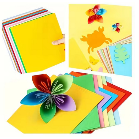 100 sheets of cardstock available for DIY origami art crafts office ...