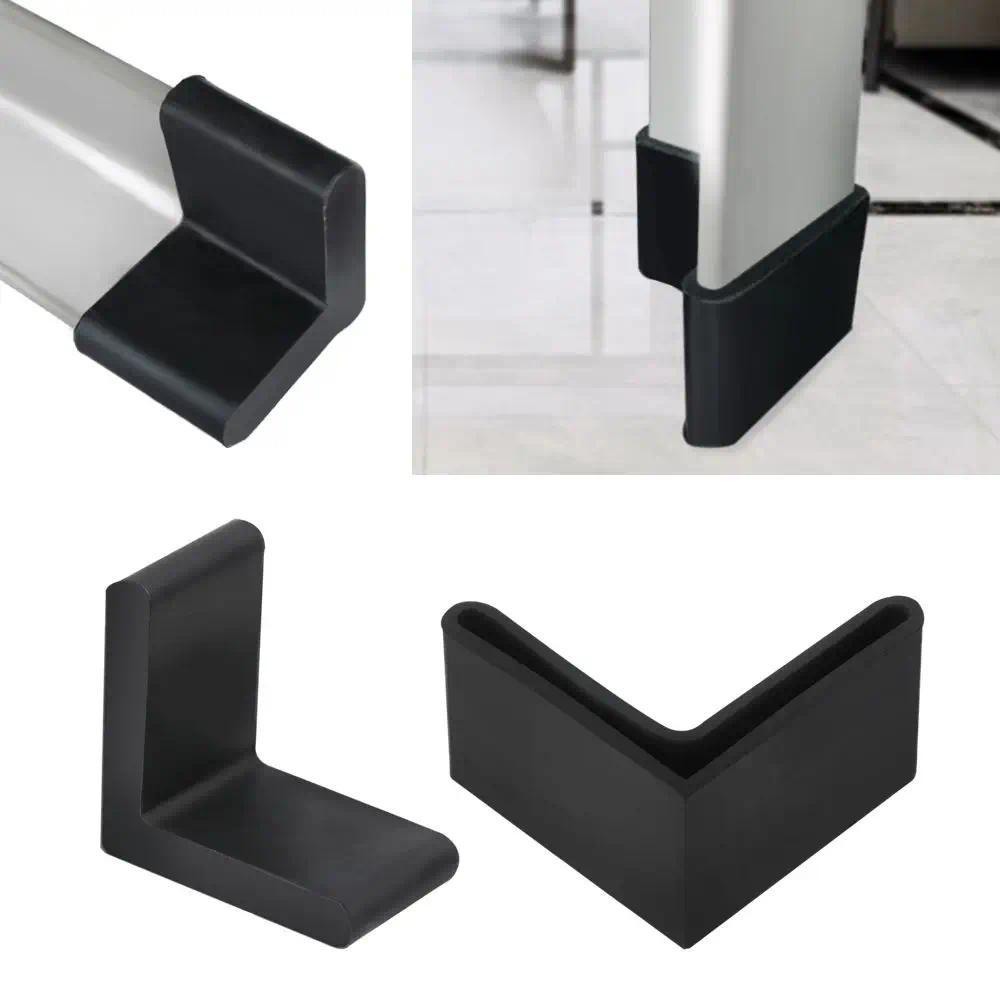1x1 inch (25MM) ANGULAR HEAVY DUTY Tubular Rubber Footings /Stopper for ...