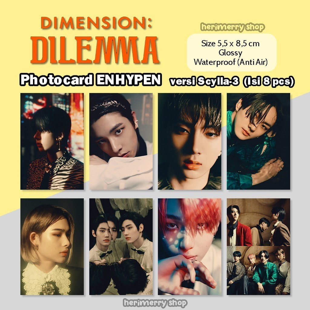 (8 PCS) EN*NH*A Photocard Dimemma ENHA Dimension - Kpop Unofficial ...