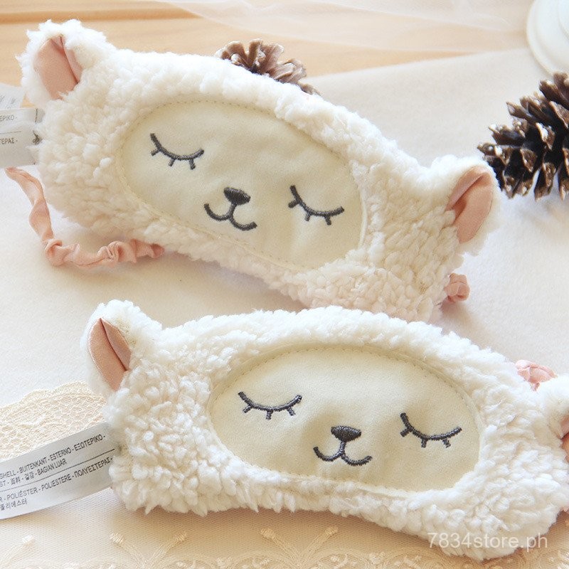 Animal Series Soft Owl Fox Cute Shading Eye Mask Lambswool | Shopee ...