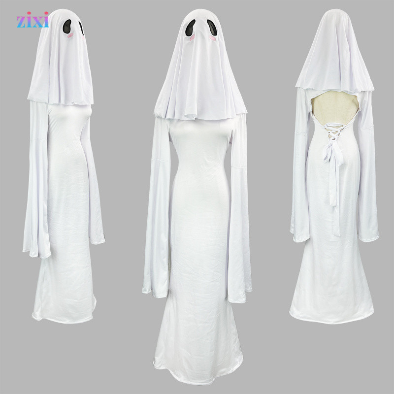 Ghost Girl Cosplay Costume Apricot Lady Same Style Cute Ghost Dress for ...