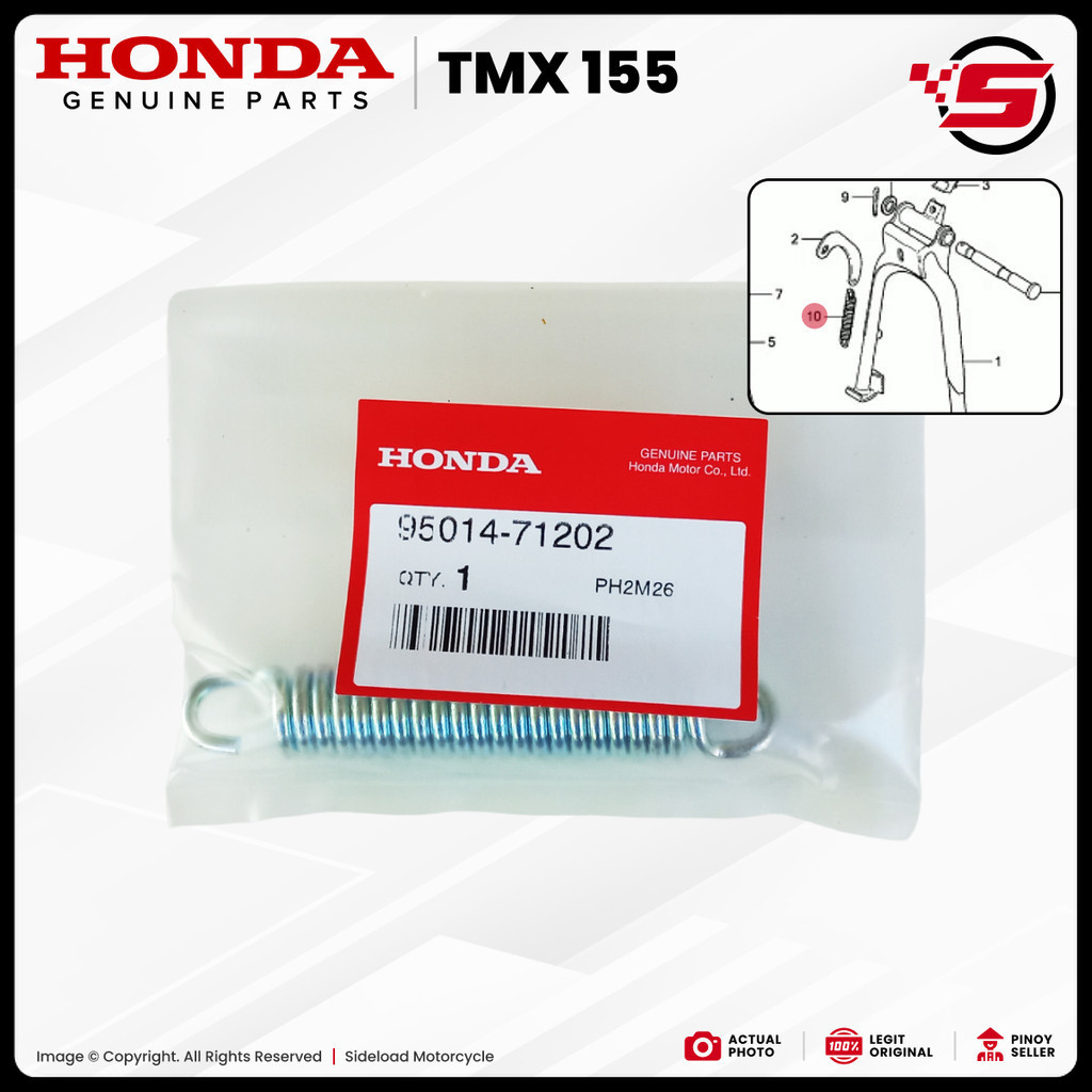 Spring B, Main Center Stand - TMX 155 125 Alpha - Honda Genuine (95014 ...