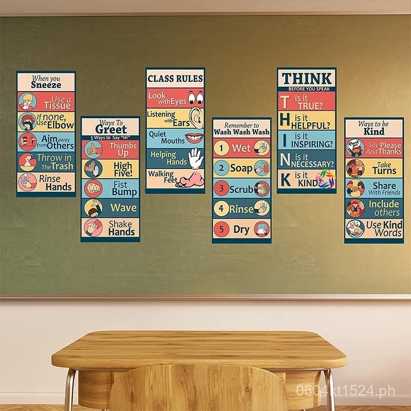 English rules think Classroom classsneeze Greeting Classroom Decoration ...